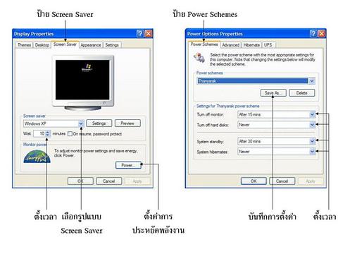การตั้งโปรแกรมให้ประหยัดพลังงานไฟฟ้าแบบอัตโนมัติของ Windows XP - สมบูรณ์ - GotoKnow