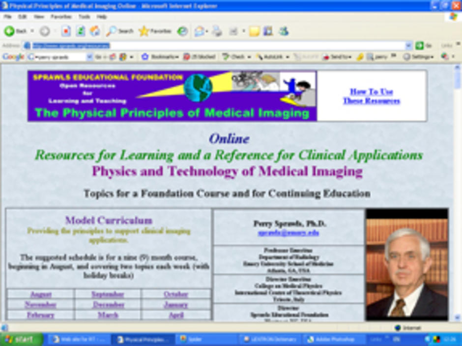 Web site for RT By Prof.Perry Sprawls - GotoKnow